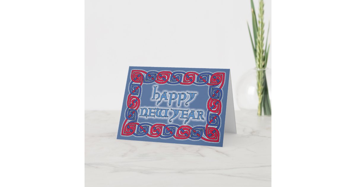 Celtic Happy New Year Greeting Card | Zazzle