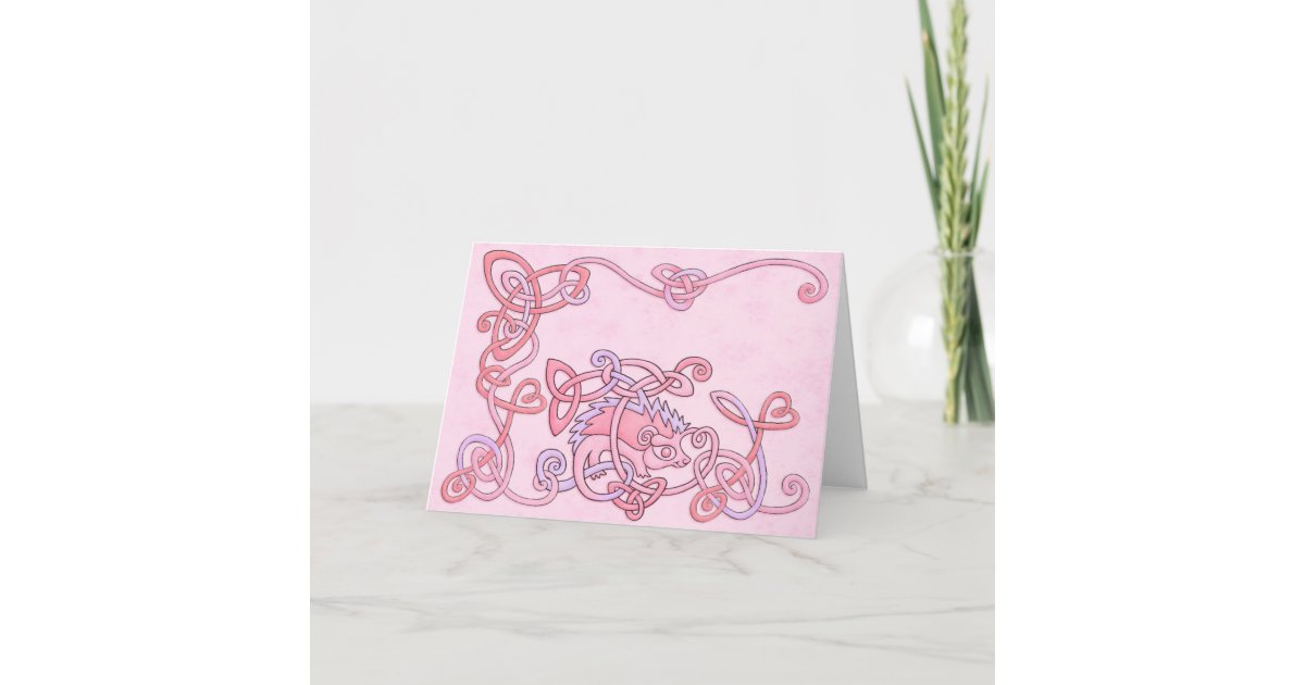 Celtic Hedgehog Greeting Card | Zazzle