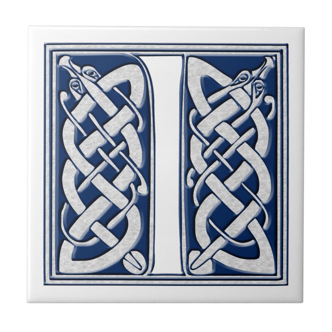 Celtic I Monogram Tile | Zazzle