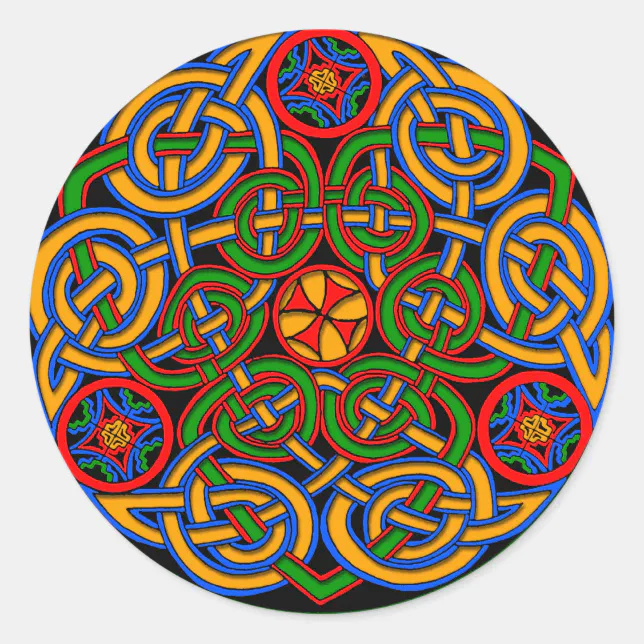 Celtic Ilumination - Trinity Circle Classic Round Sticker | Zazzle
