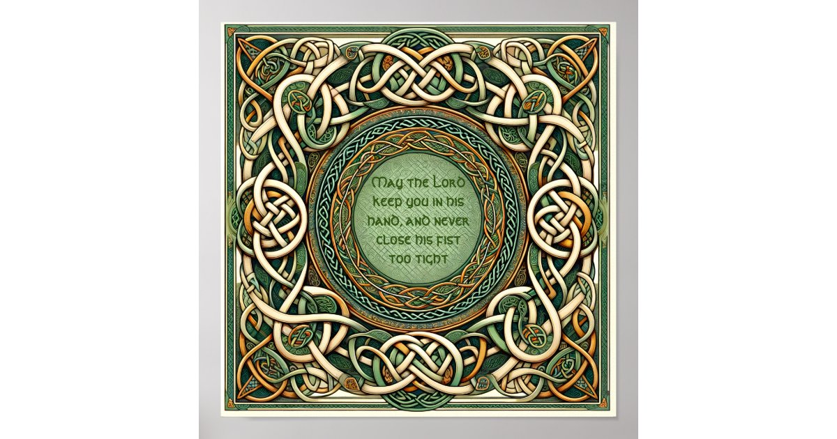 Celtic Irish Blessing Custom Poster | Zazzle