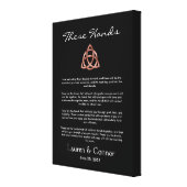 Celtic Irish Wedding Vows Handfasting Ceremony Canvas Print | Zazzle