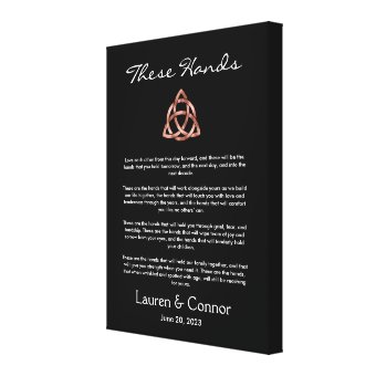 Celtic Irish Wedding Vows Handfasting Ceremony Canvas Print | Zazzle