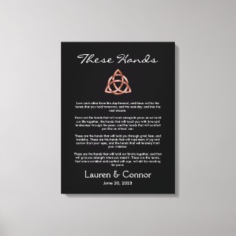Celtic Irish Wedding Vows Handfasting Ceremony Canvas Print | Zazzle