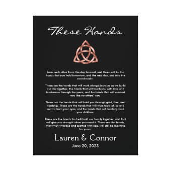 Celtic Irish Wedding Vows Handfasting Ceremony Canvas Print | Zazzle