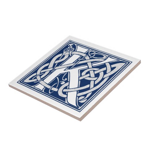 Celtic K Monogram Tile | Zazzle