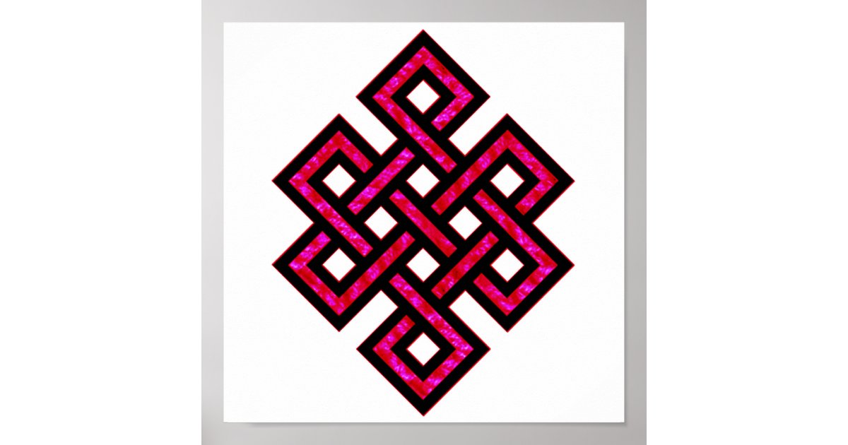 Celtic Knot 10 Red Poster | Zazzle