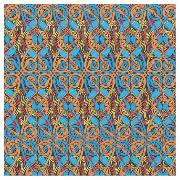 Celtic Knot Pattern Fabric | Zazzle
