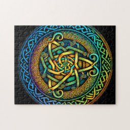Celtic Knot Colorful Knotwork Jigsaw Puzzle | Zazzle