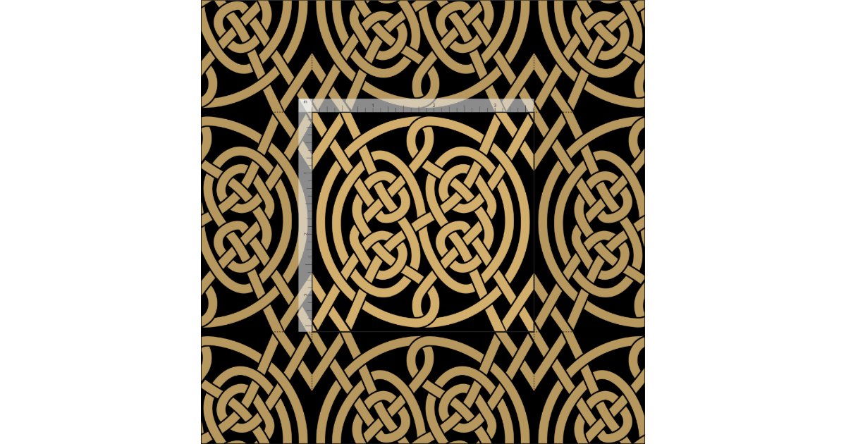 Celtic Knot "Durrow" Pattern Fabric | Zazzle
