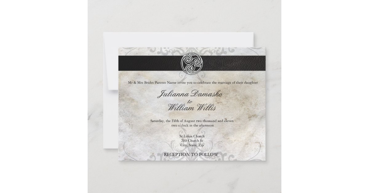 Celtic Knot Irish Gaelic Wedding Invitation | Zazzle