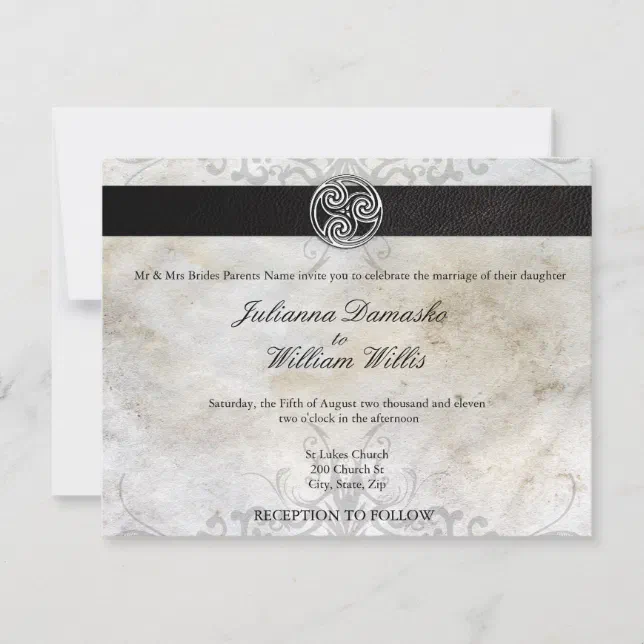 Celtic Knot Irish Gaelic Wedding Invitation | Zazzle
