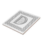 Celtic D Monogram Ceramic Tile | Zazzle.com