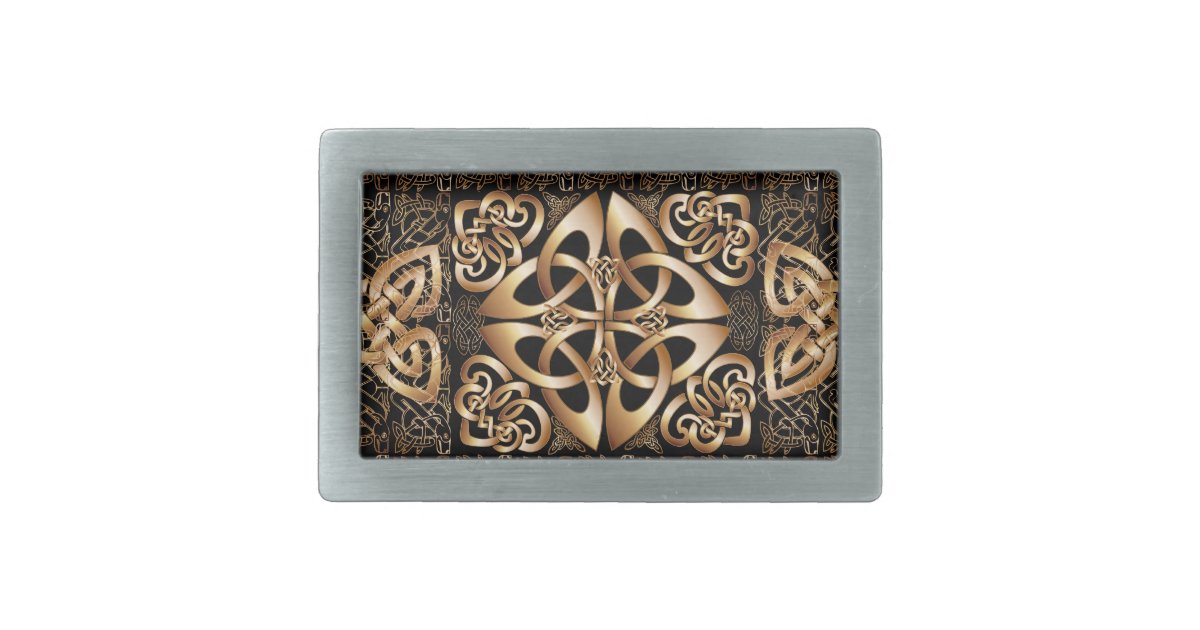 Celtic Knot Rectangular Belt Buckle | Zazzle