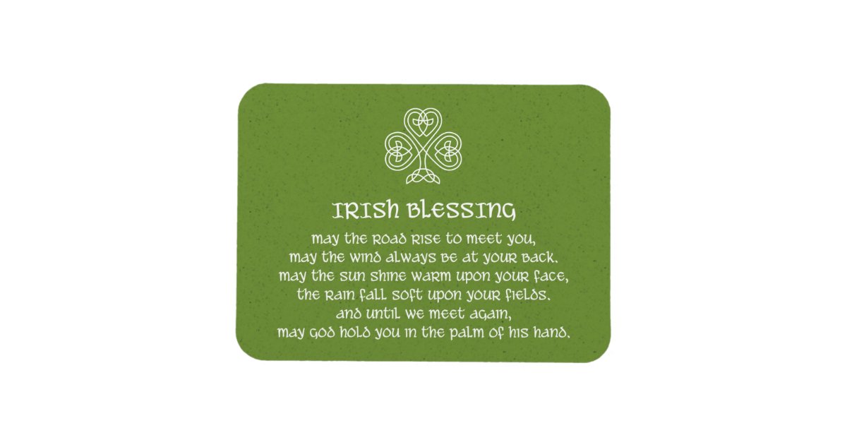 Celtic Knot Shamrock Irish Blessing Magnet | Zazzle