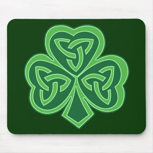 Celtic Knot Shamrock Mouse Pad | Zazzle