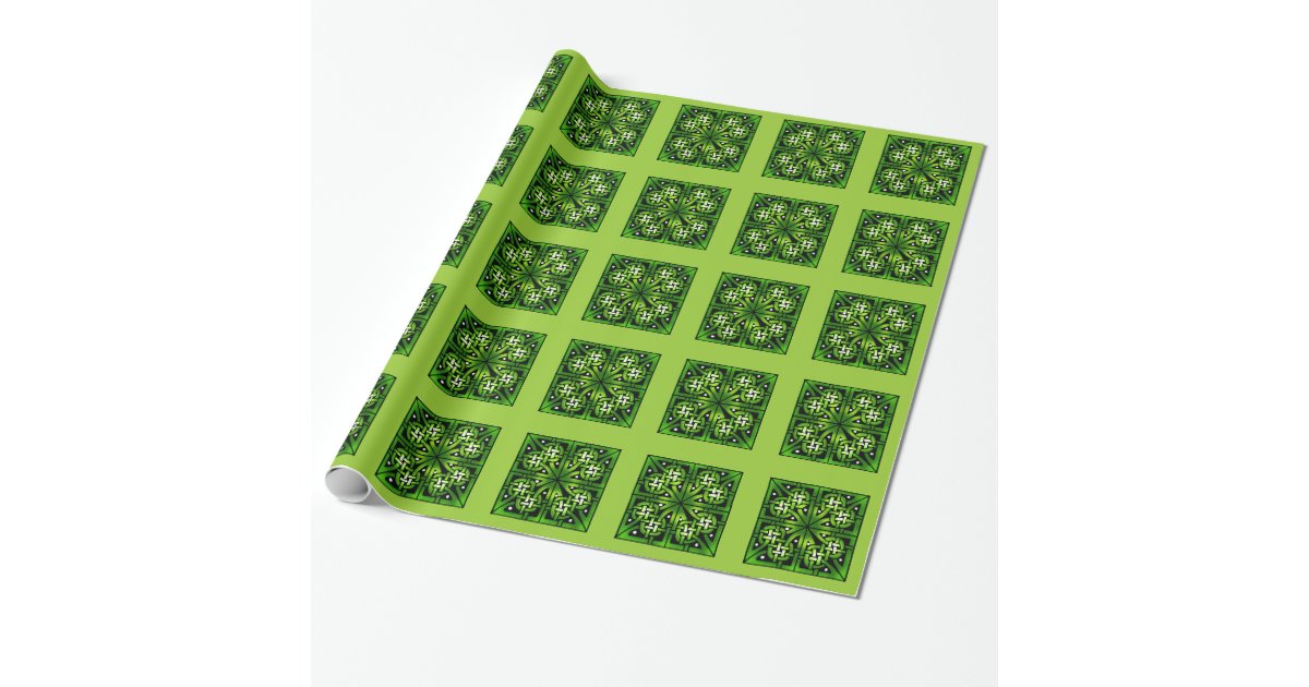 Celtic Knot Shamrock Wrapping Paper | Zazzle