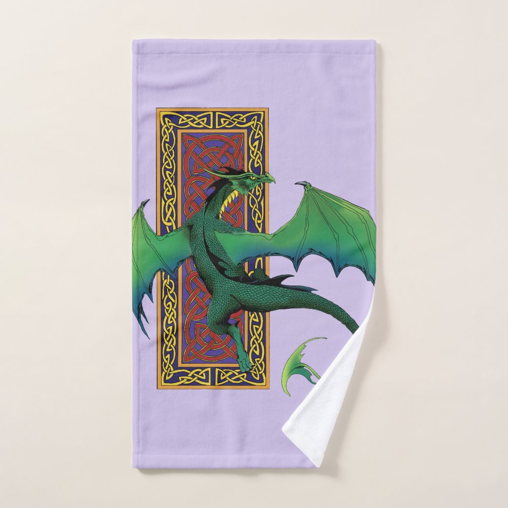 Celtic Knot Work Green Dragon Bath Towel Set Wash Cloth sold by Neysa ...