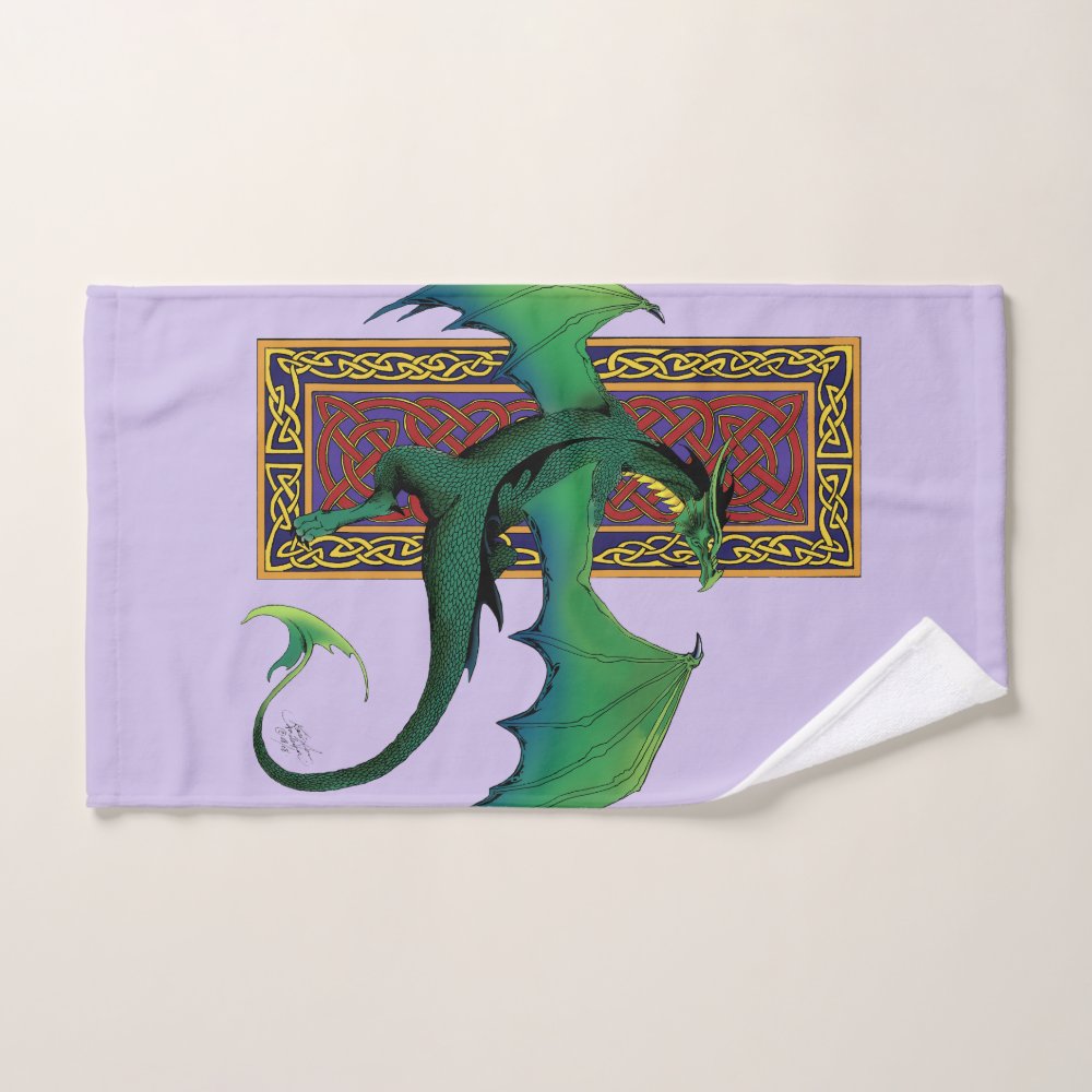 Celtic Knot Work Green Dragon Bath Towel Set Wash Cloth sold by Neysa ...