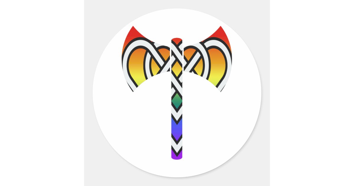 Celtic Labrys Classic Round Sticker | Zazzle