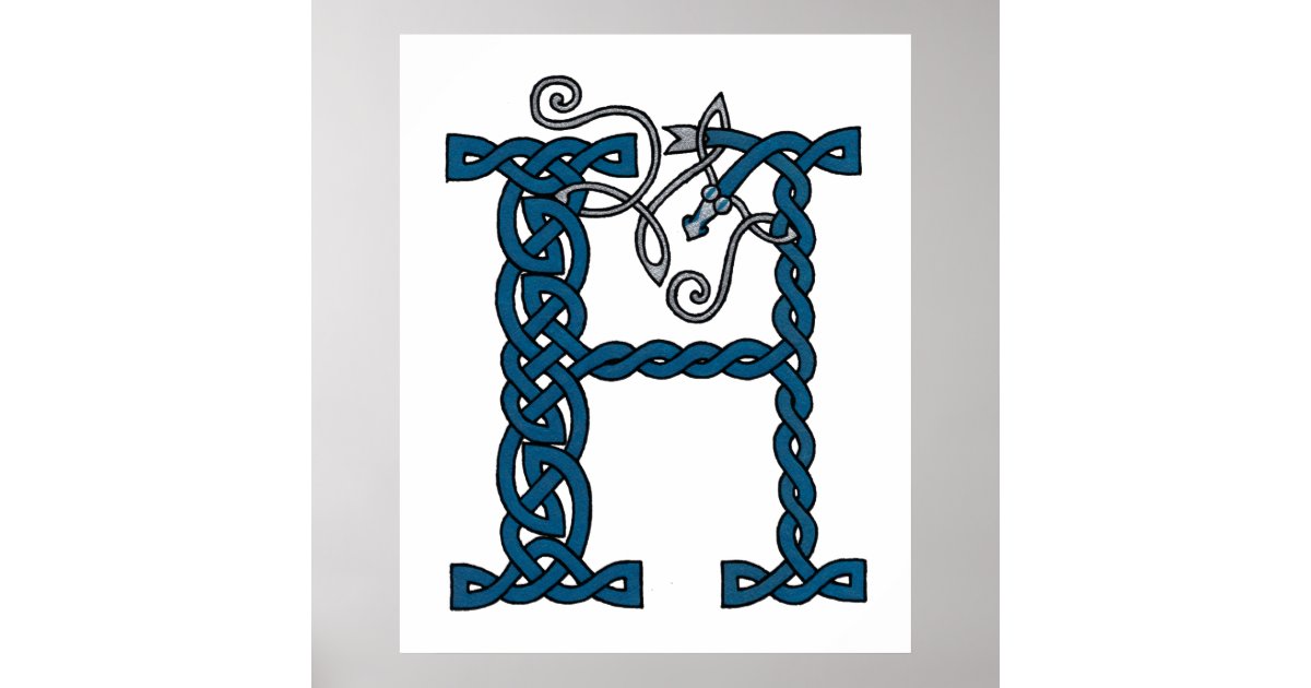 Celtic Letter H print | Zazzle
