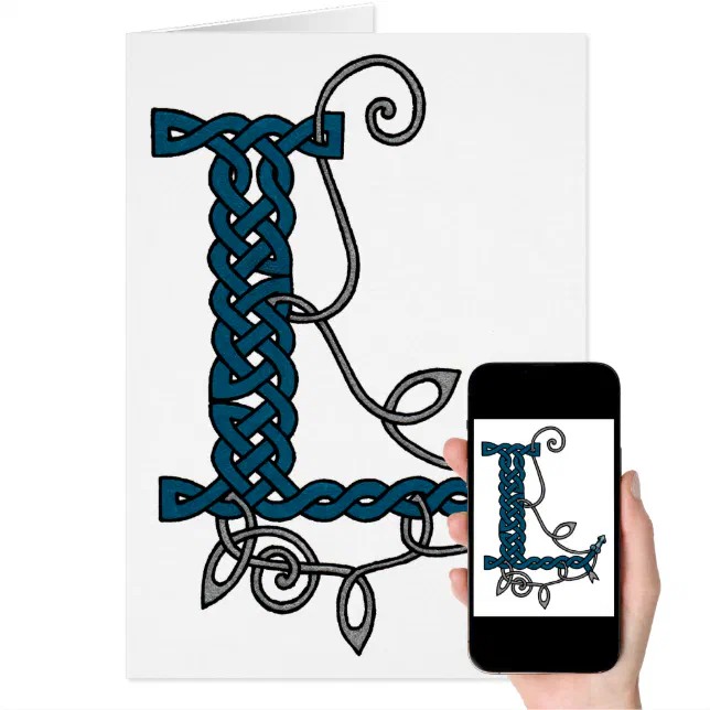 Celtic Letter L card | Zazzle