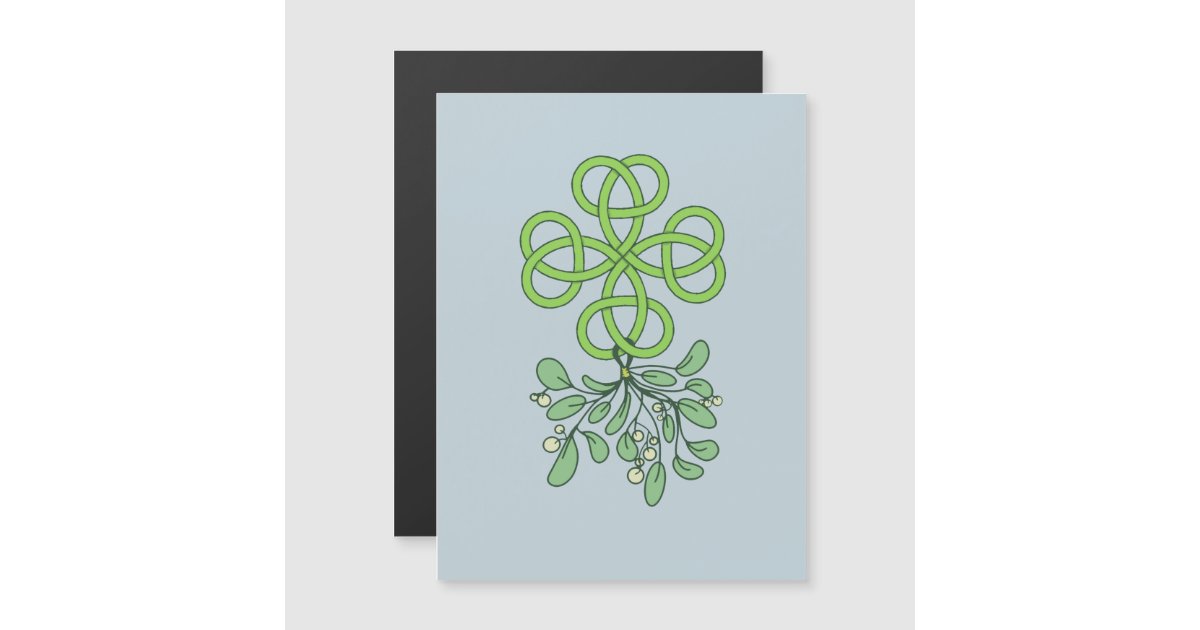 Celtic Love knot with Mistletoe Magnetic Invitation | Zazzle