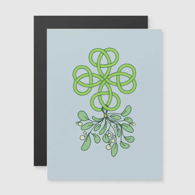 Celtic Love knot with Mistletoe Magnetic Invitation | Zazzle