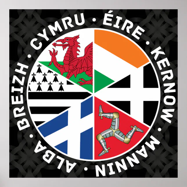 Celtic Nations Flags Poster | Zazzle
