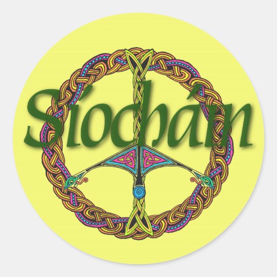 Celtic Peace Sign Sticker in Irish | Zazzle.com
