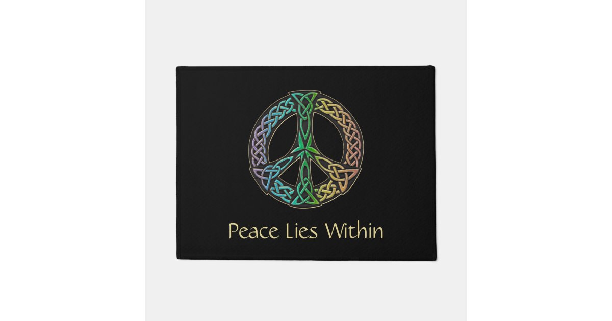Celtic Peace Sign Welcome Mat | Zazzle