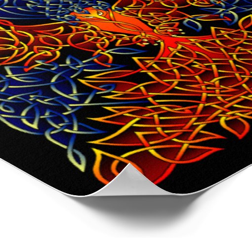 Celtic Phoenix Poster | Zazzle