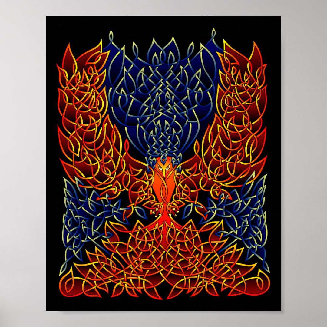 Celtic Phoenix Poster | Zazzle