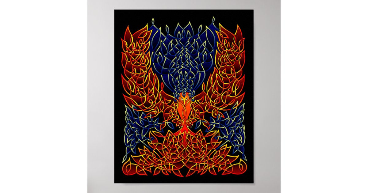 Celtic Phoenix Poster | Zazzle