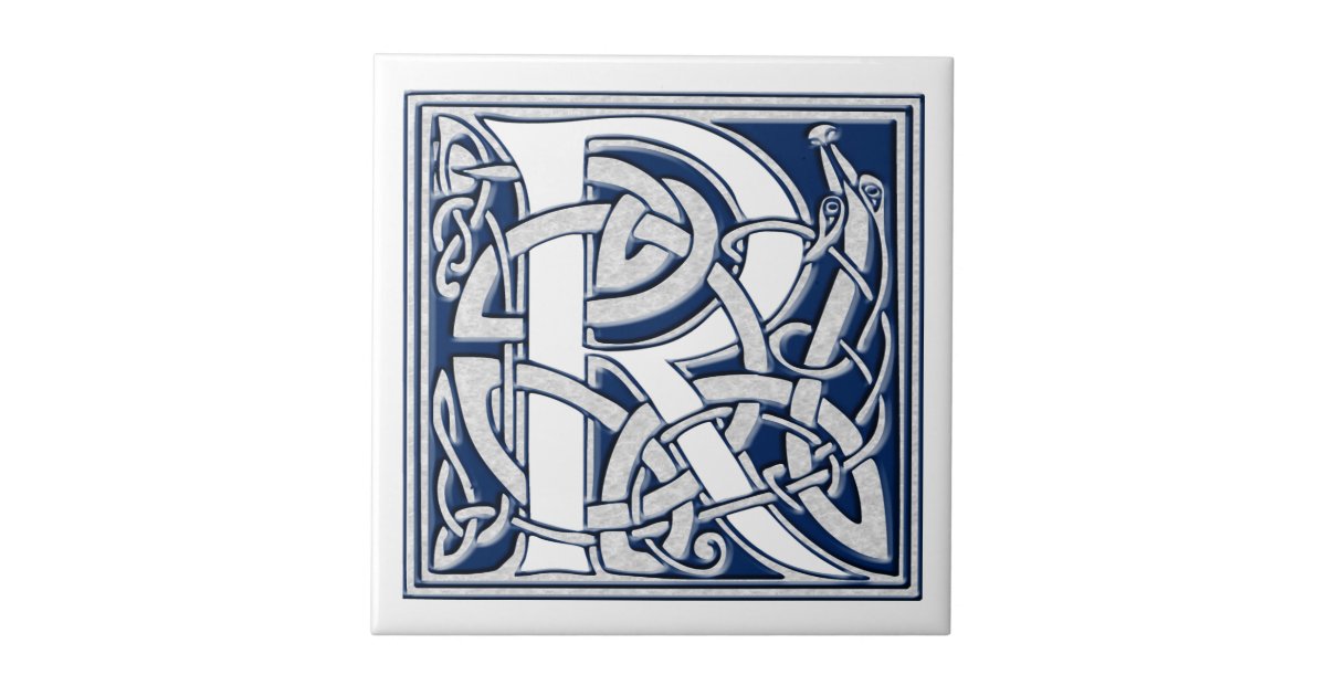 Celtic R Monogram Ceramic Tile | Zazzle
