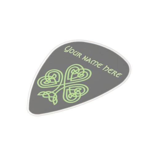 Celtic Shamrock Polycarbonate Guitar Pick | Zazzle
