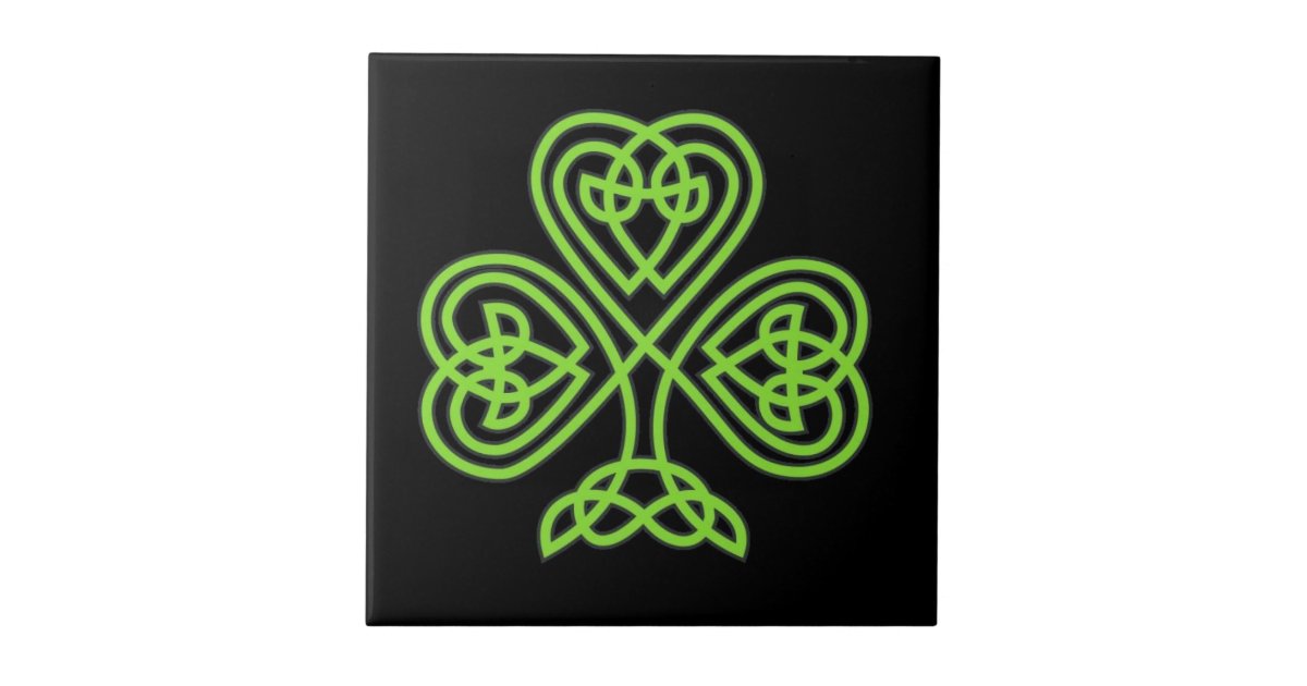Celtic Shamrock Tile | Zazzle