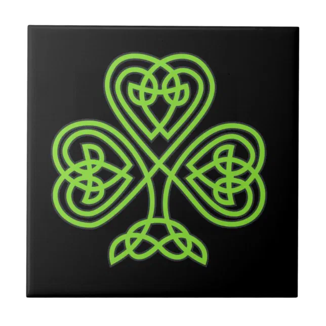 Celtic Shamrock Tile | Zazzle