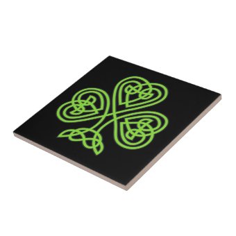Celtic Shamrock Tile | Zazzle