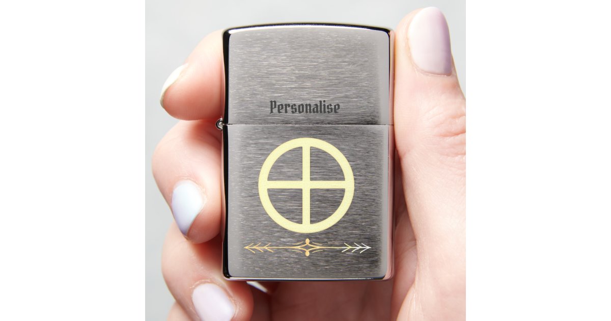 Celtic Solar Sun Cross Arrows Symbol Zippo Lighter | Zazzle