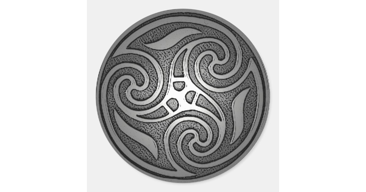 Celtic Spiral Classic Round Sticker | Zazzle