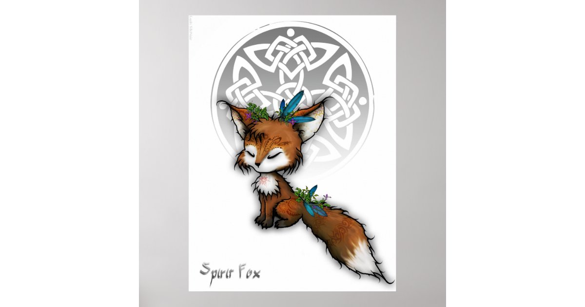 Celtic Spirit Fox Poster | Zazzle