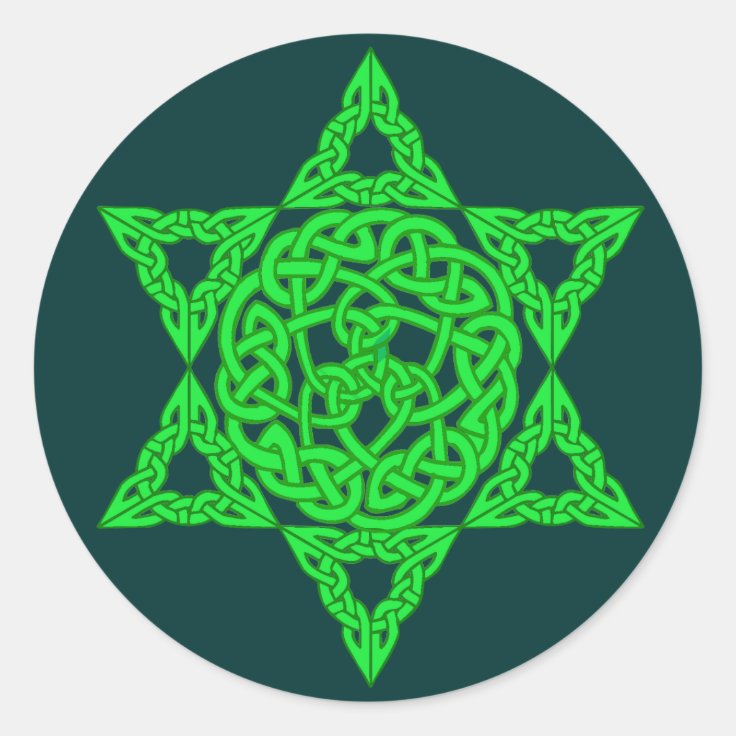 Celtic Star of David Stickers | Zazzle