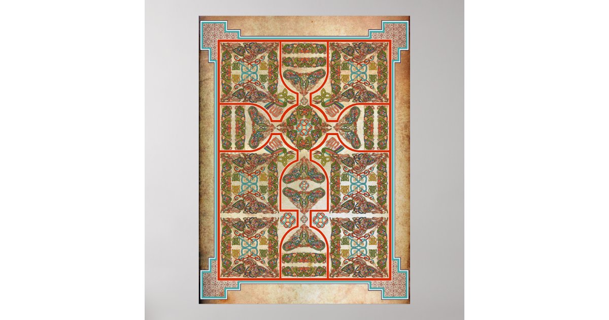 Celtic Symbols Carpet Poster | Zazzle