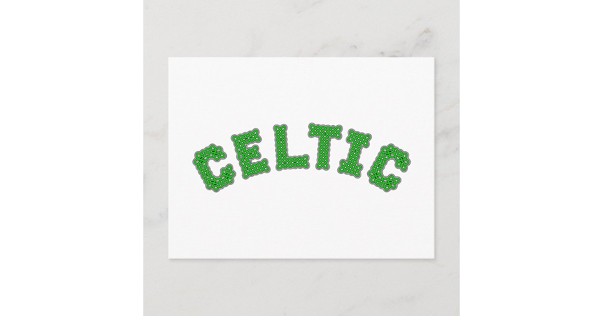 Celtic Text Postcard | Zazzle