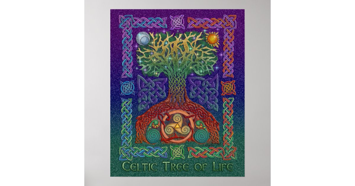 Celtic Tree of Life Poster Print | Zazzle