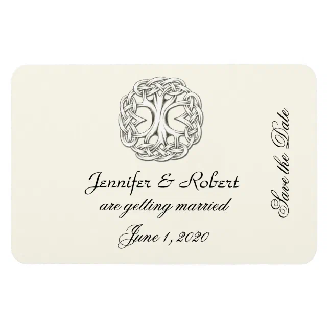 Celtic Tree of Life Save the Date Magnet | Zazzle
