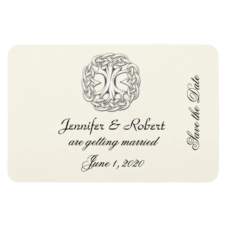 Celtic Tree of Life Save the Date Magnet | Zazzle