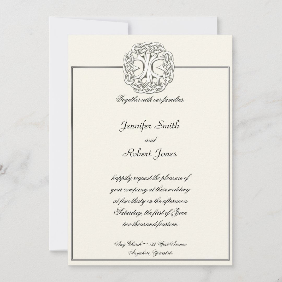 Celtic Tree of Life Wedding Invitation | Zazzle