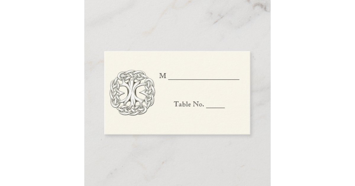 Celtic Tree of Life Wedding Place Cards | Zazzle